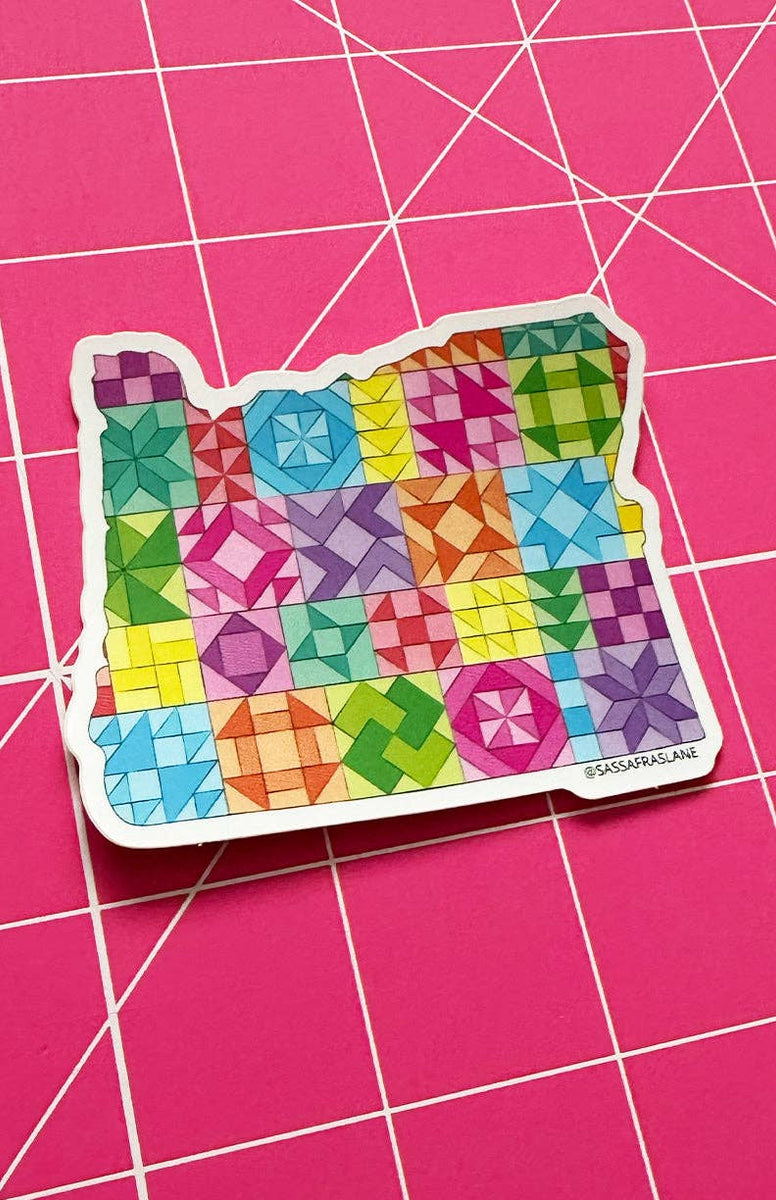 Gifts Oregon State Quilt Sticker – The Little Shop of Stitches