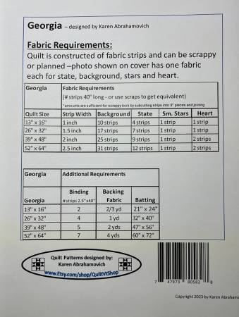 Pattern - Georgia Quilt - KA-010 – The Little Shop of Stitches