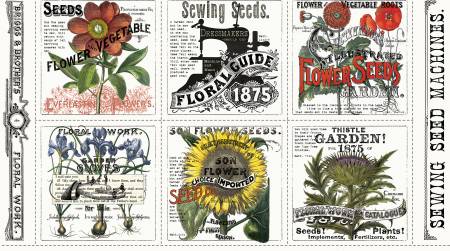 Fabric - Riley Blake Sewing Seeds III - Garden Patch - PD15681R-PANEL ...