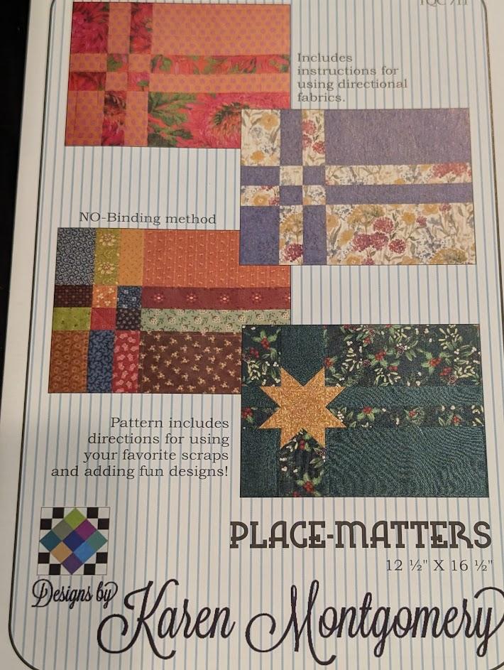 Pattern Place-Matters by Karen Montgomery – The Little Shop of Stitches