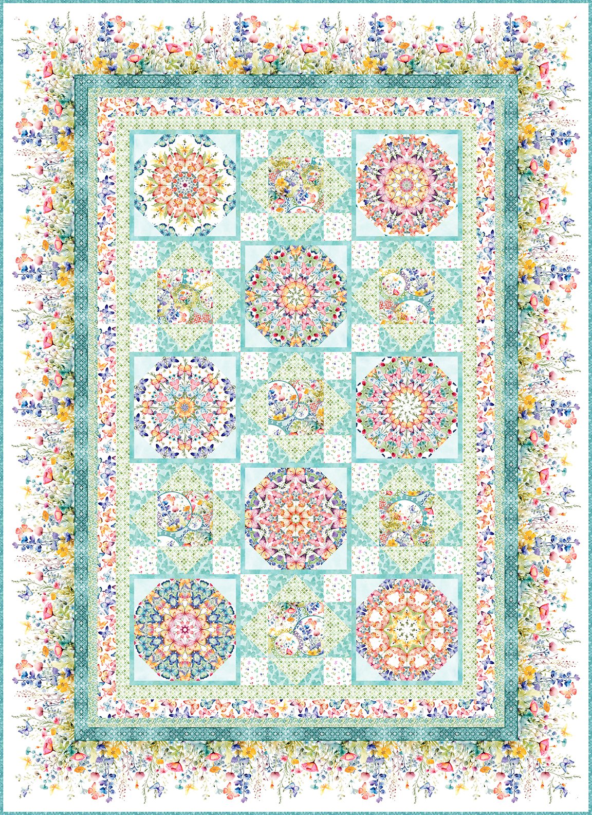 Pattern In The Beginning Butterfly Fantasy Quilt – The Little Shop of ...