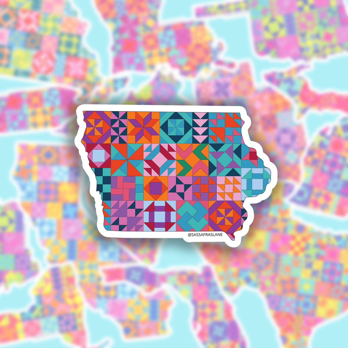 Gifts Iowa State Quilt Sticker – The Little Shop of Stitches