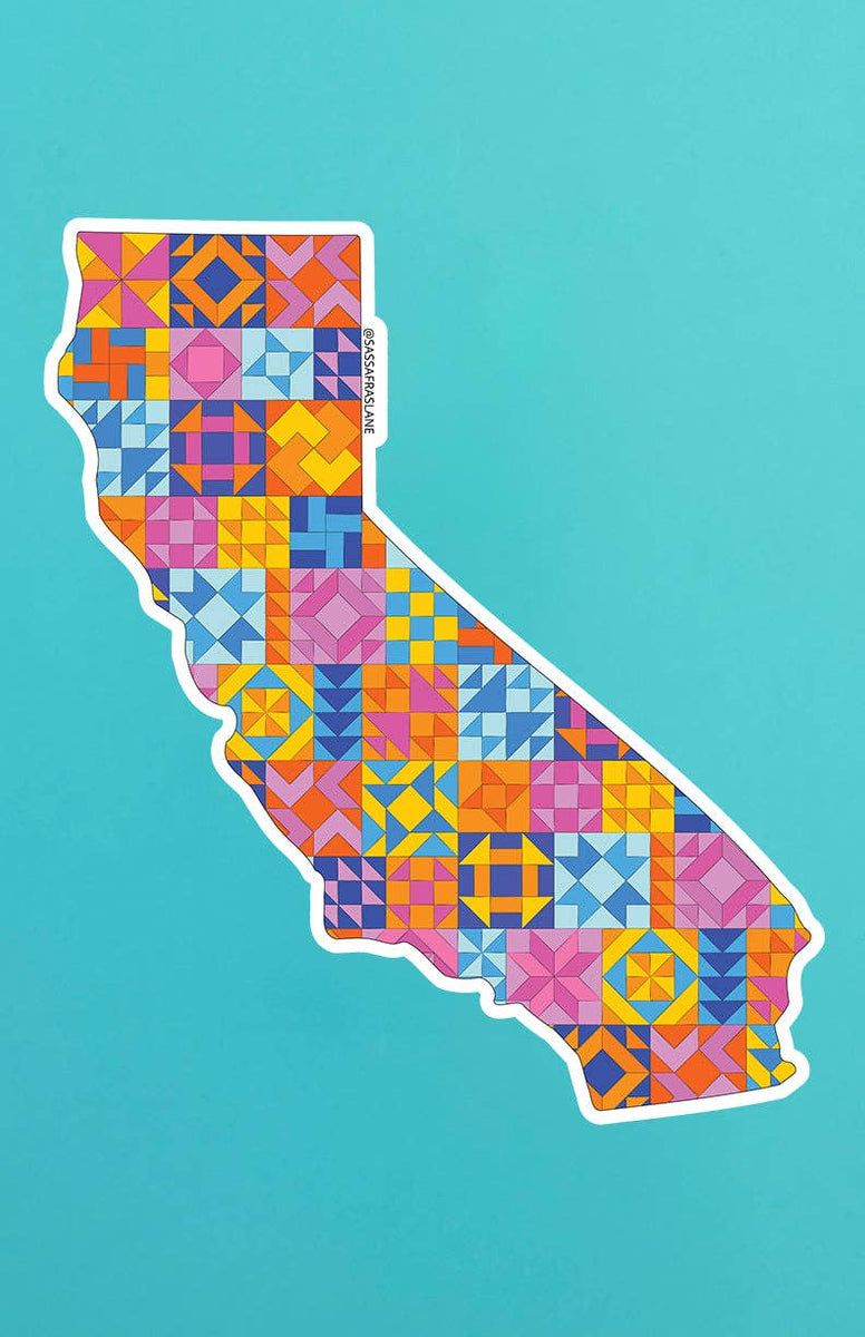 Gifts California State Quilt Sticker – The Little Shop of Stitches